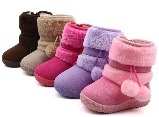                  Kids Snow Boots Warm Winter Fur Boots PU Boots Non-Slip Boots Soft Boots Outdoor Boots Anti Slip Boots             